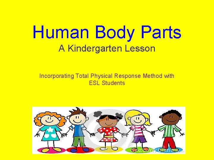 Human Body Parts A Kindergarten Lesson Incorporating Total