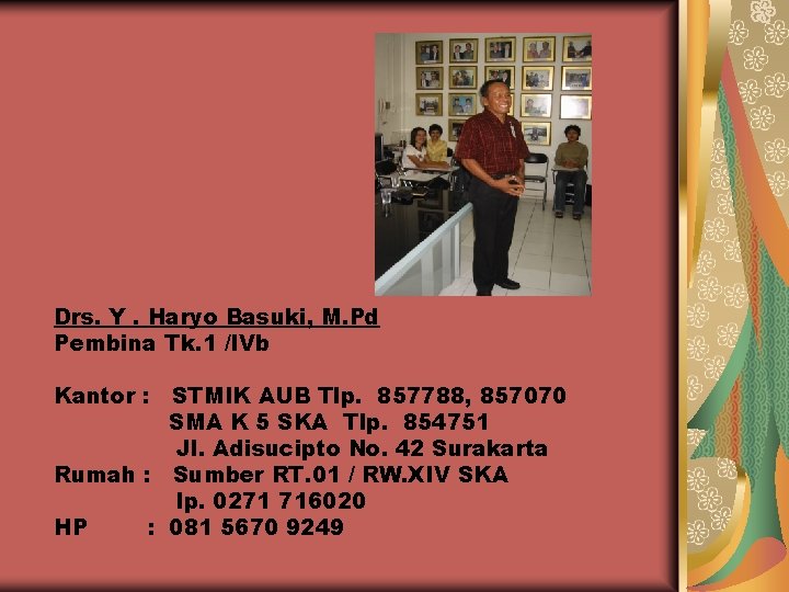 Drs Y Haryo Basuki M Pd Pembina Tk