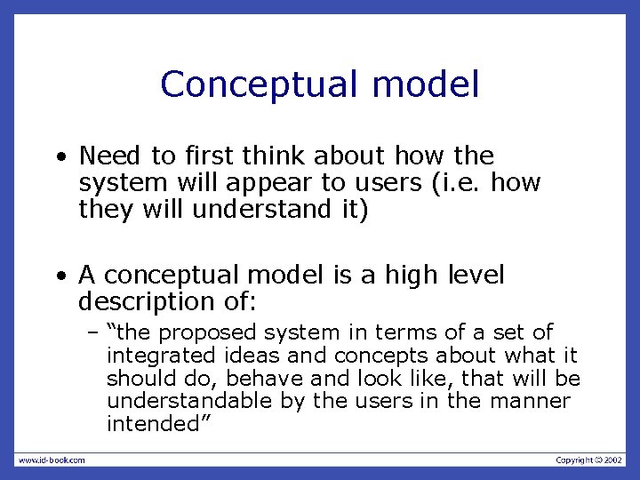 Understanding and Conceptualizing Interaction Understanding the problem ...