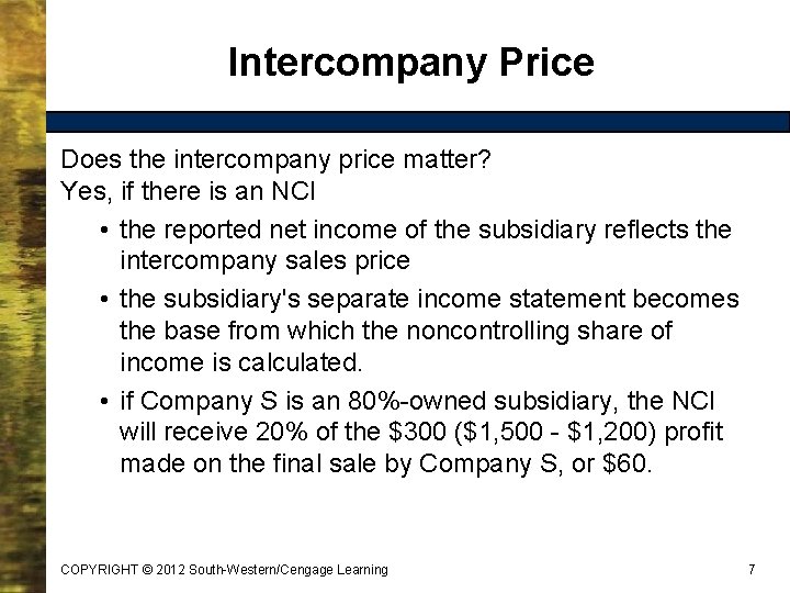 Intercompany Transactions Merchandise Plant Assets and Notes FISCHER