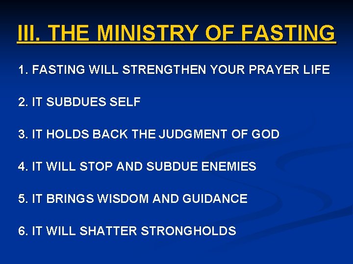 PRAYER FASTING Joel 1 14 Sanctify a fast