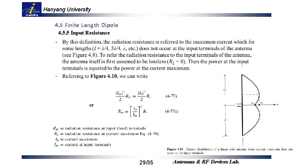 Hanyang University ANTENNA THEORY by Constantine A Balanis