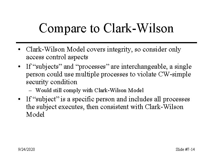 Chapter 7 Hybrid Policies Overview Chinese Wall Model