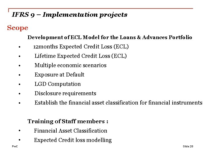 IFRS 9 Impact on Sri Lankan Banks August