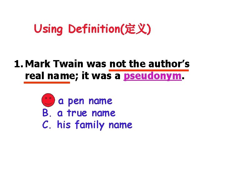 How to Guess the Meaning of Words Guessing