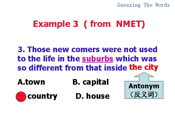 How to Guess the Meaning of Words Guessing