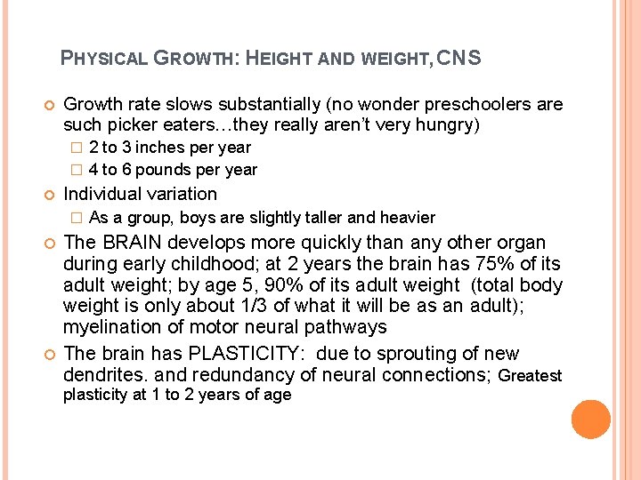 INTRODUCTION TO EARLY CHILDHOOD AND PHYSICAL DEVELOPMENT OT