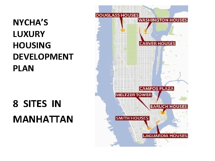 NYCHAS LUXURY HOUSING DEVELOPMENT PLAN 8 SITES IN