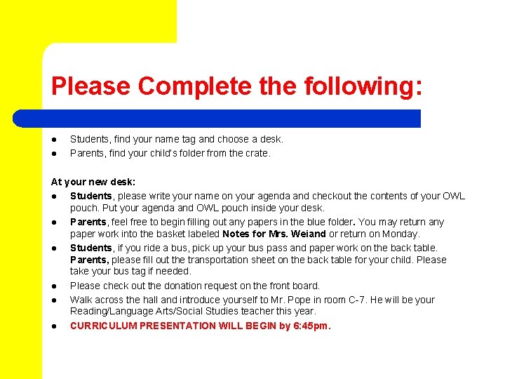 Please Complete the following l l Students find