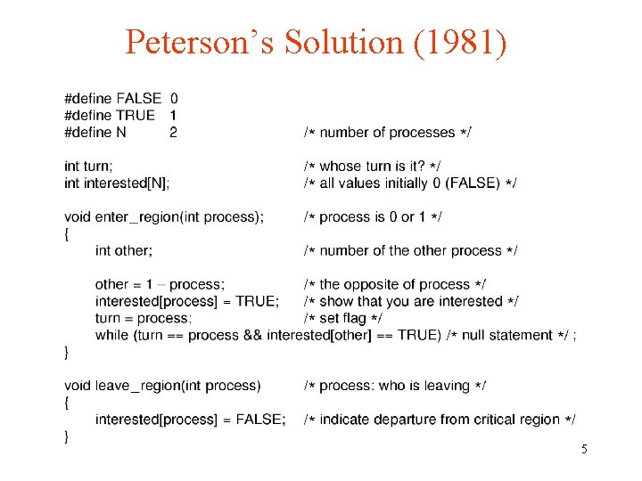 Lecture 12 Petersons Solution and Hardware Support 1