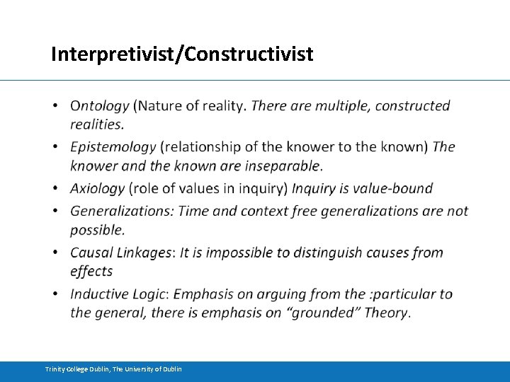 The School of Nursing and Midwifery Philosophical Underpinnings