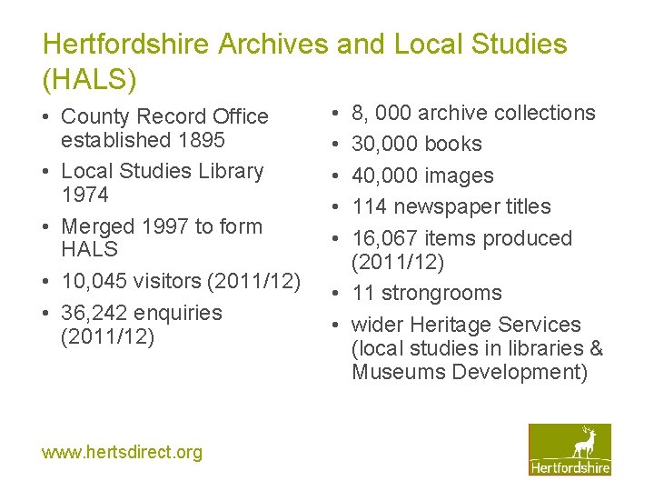 Hertfordshire Archives and Local Studies HALS Julie Gregson
