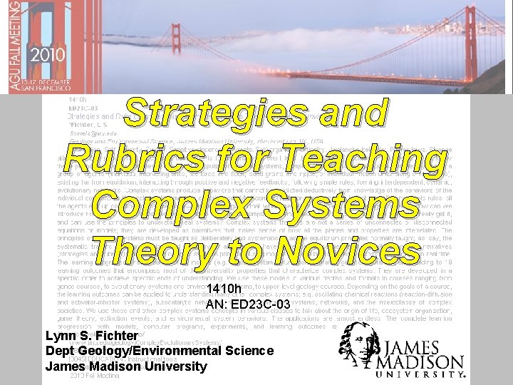 Strategies and Rubrics for Teaching Complex Systems Theory