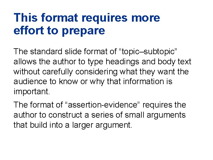 Template for slides plus advice for designing slide