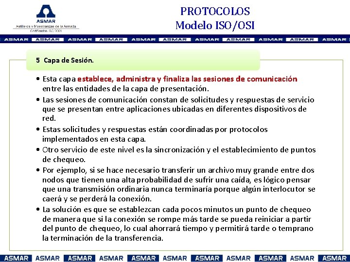 PROTOCOLOS Modelo ISOOSI Para poder simplificar el estudio