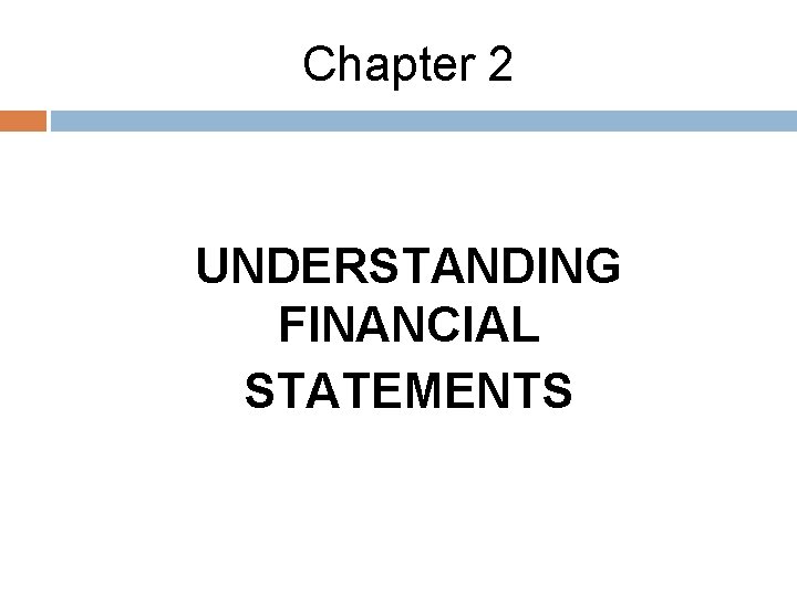 HOSPITALITY MANAGEMENT ACCOUNTING CHAPTER 1 BASIC FINANCIAL ACCOUNTING