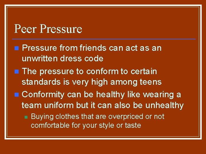 Fashion and Clothing Objective 11 12 The Impact