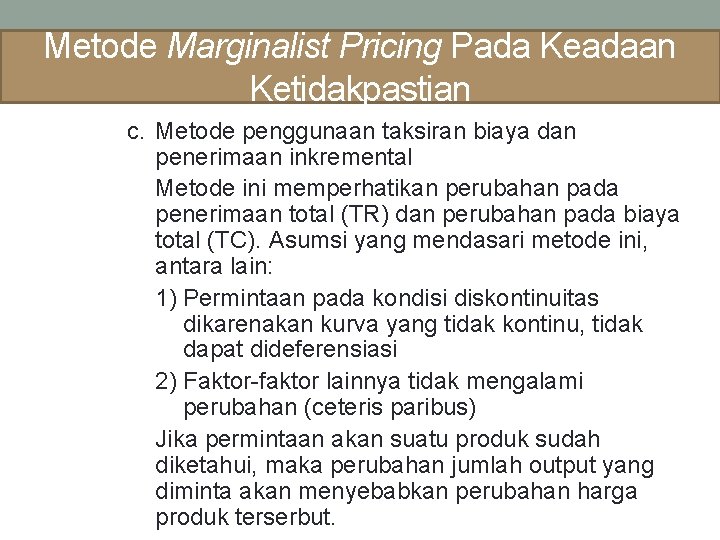 PENETAPAN HARGA DALAM PRAKTIK Ayu Puspitasari Pendahuluan Harga