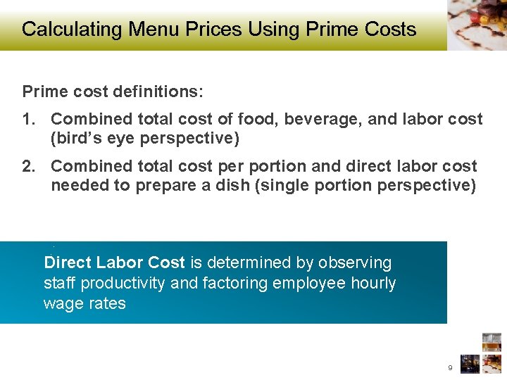 chapter 6 Calculating Sales Price and Food Cost