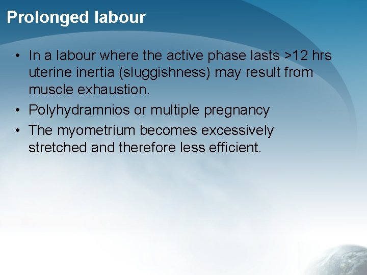 Complications of the third stage of labour Postpartum