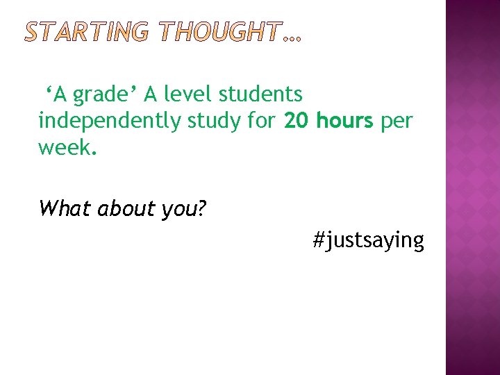 A grade A level students independently study for