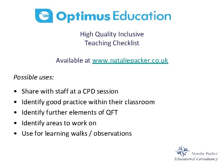 Webinar How to Achieve Quality First Teaching SENCOs