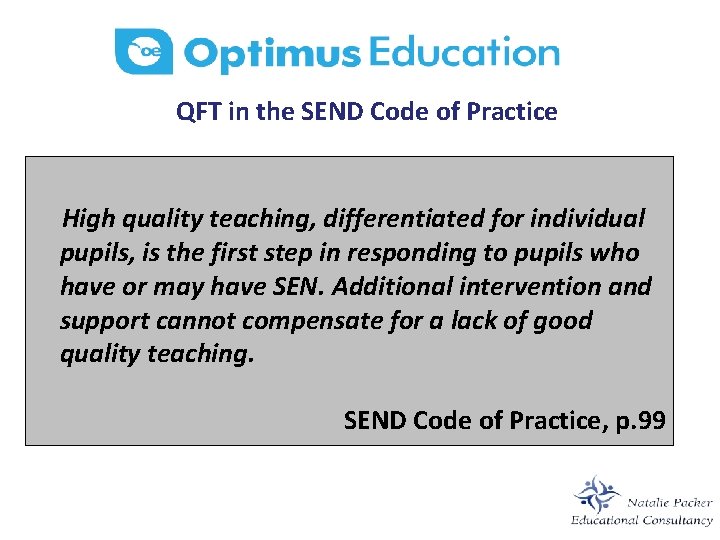 Webinar How to Achieve Quality First Teaching SENCOs