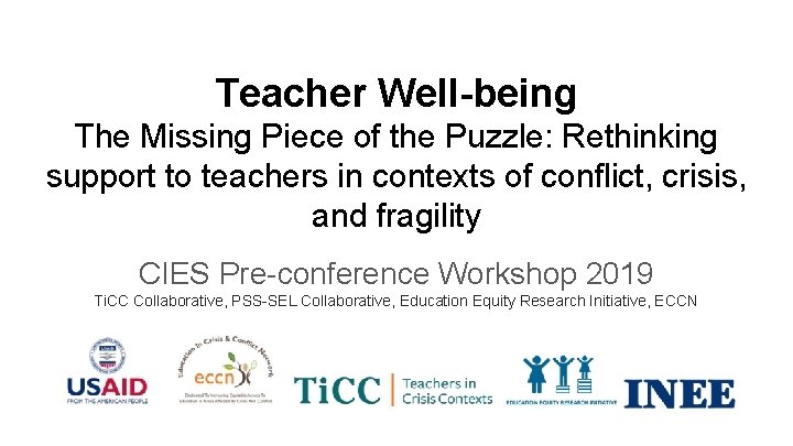 Teacher Wellbeing The Missing Piece Of The Puzzle