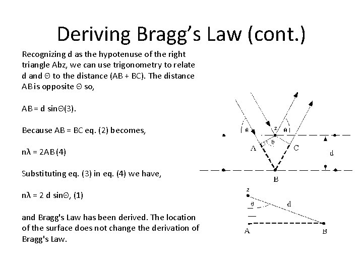 Braggs Law Making Synthetic Diamonds ON A COLD
