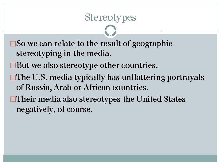 Stereotypes HUMANS AND CATEGORIES Stereotypes Official definition of