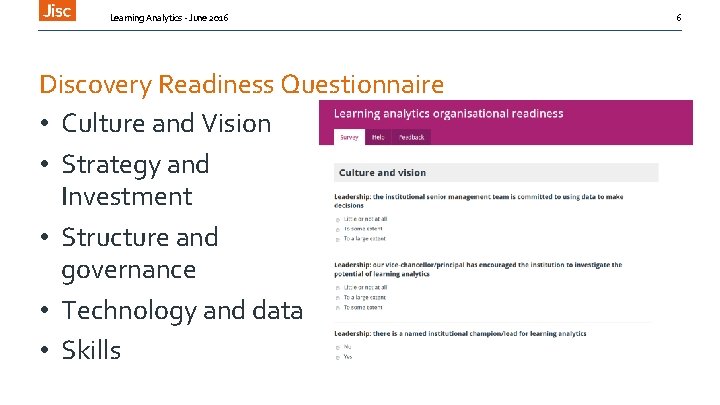 Jisc Learning Analytics Update Learning Analytics June 2016