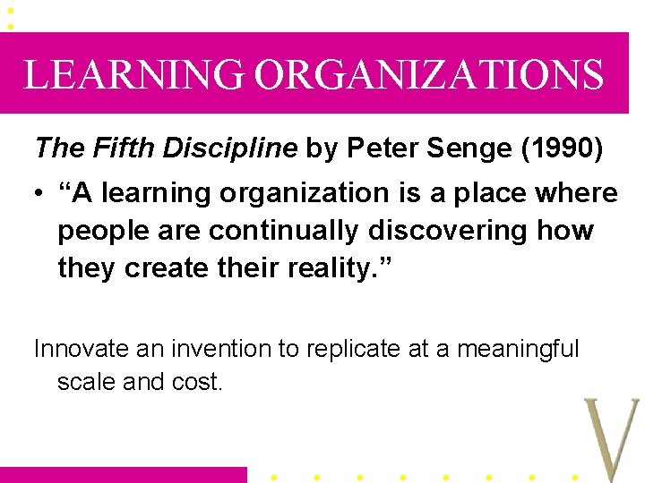 THE FIFTH DISCIPLINE A Presentation by ABBAS HUSAIN