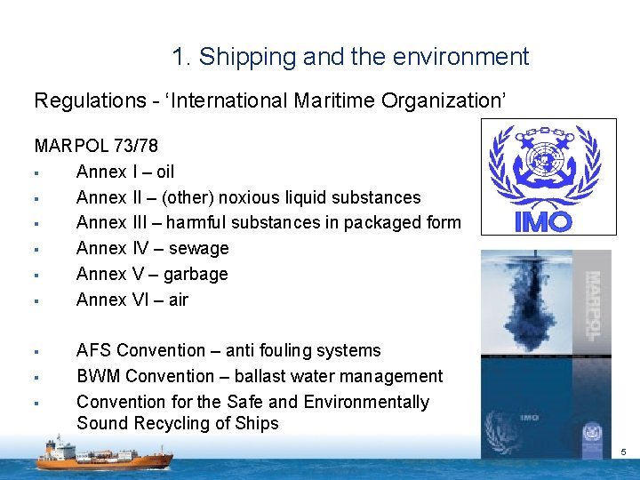 Marine environmental awareness Introduction Name Date Introduction Contents