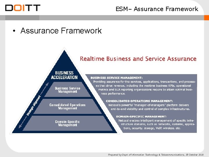 Enterprise Systems Management ESM Vision and Rationale Manager
