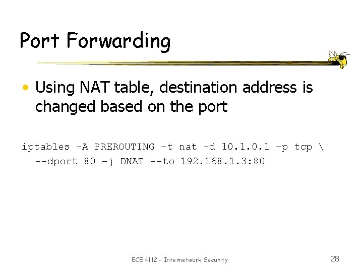 Firewalls 1 Overview Background General Firewall setup Iptables