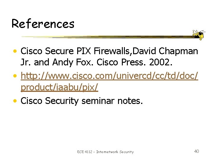 Firewalls 1 Overview Background General Firewall setup Iptables