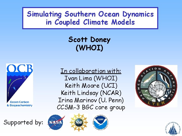 Simulating Southern Ocean Dynamics in Coupled Climate Models