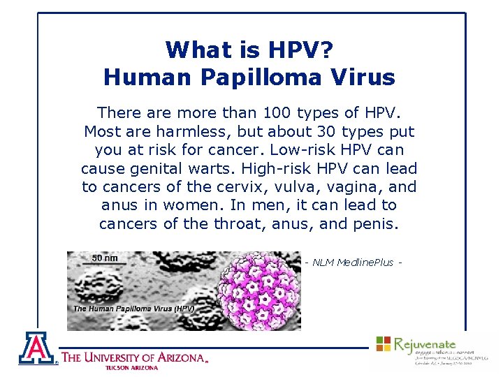 HPV and HPV Vaccine Information Resources and Education
