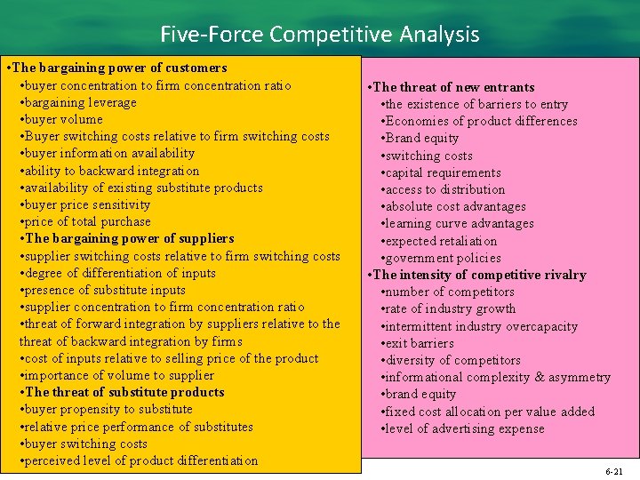 Lecture 6 7 Planning Strategy and Competitive Advantage