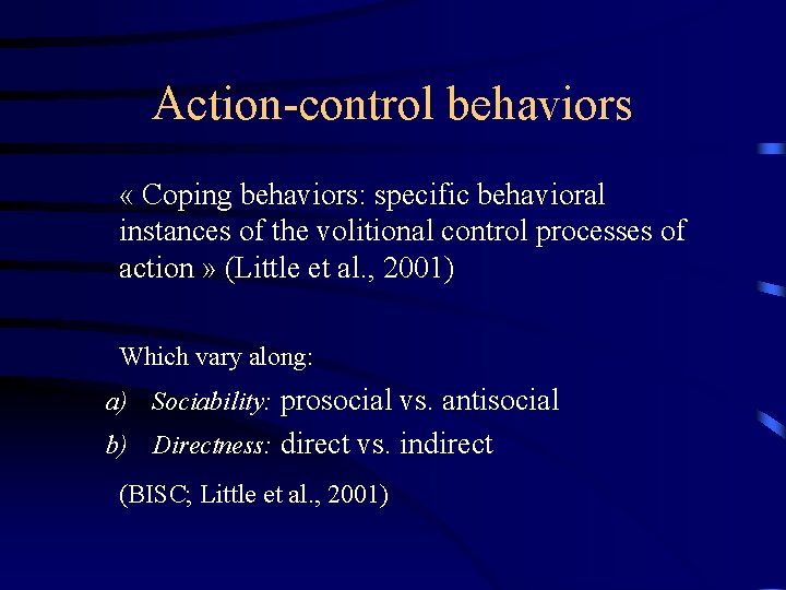 ActionControl Processes as Predictors of Change in Adjustment