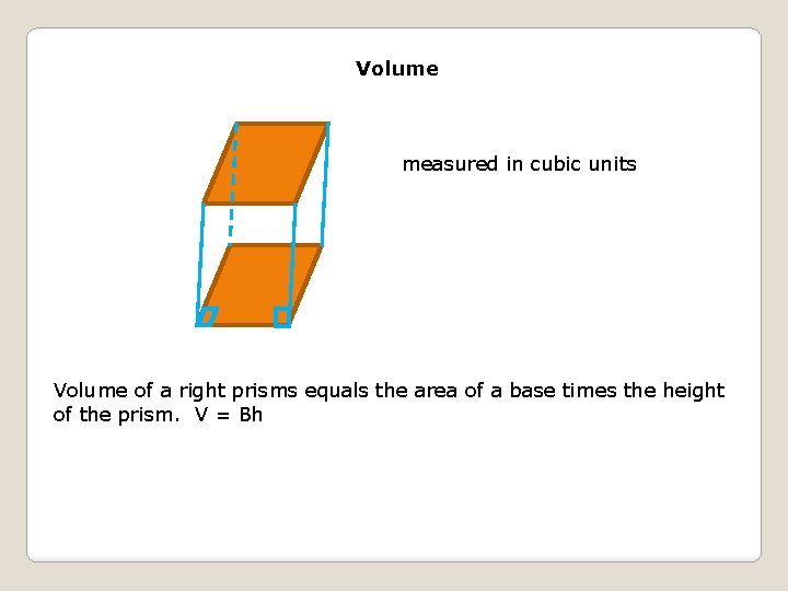Prisms Unit 12 Section 1 Identify the parts