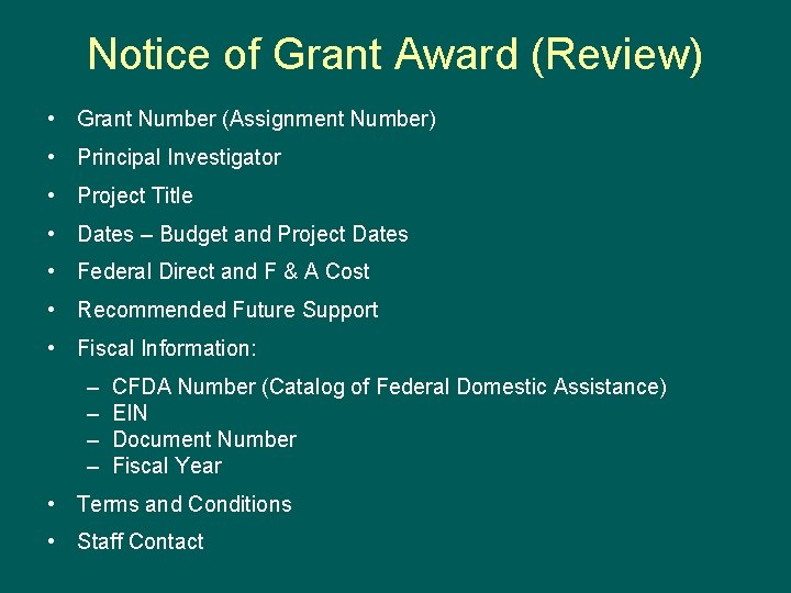 PostAward Administration Created By Geeta Chhabra Introduction Mechanism