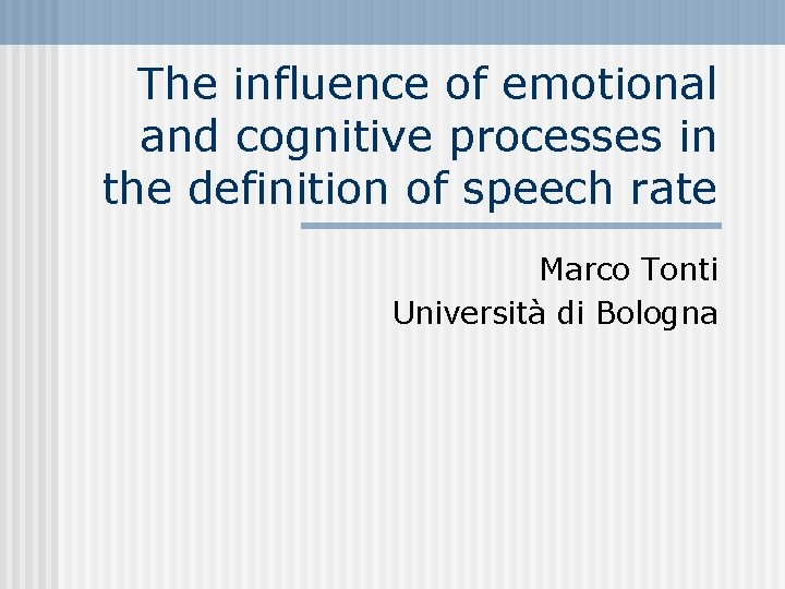 The influence of emotional and cognitive processes in