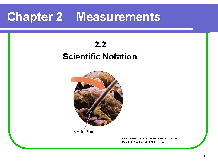 Chapter 2 Measurements 2 2 Scientific Notation Copyright