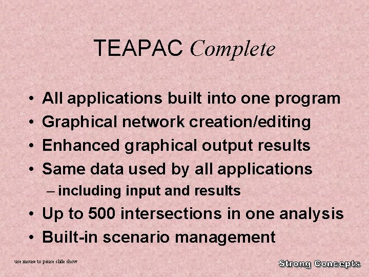 Integrated System of Traffic Software TEAPAC Complete All