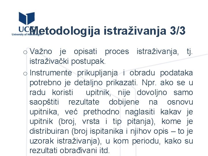 SMJERNICE ZA PISANJE SEMINARSKOG RADA ta je seminarski