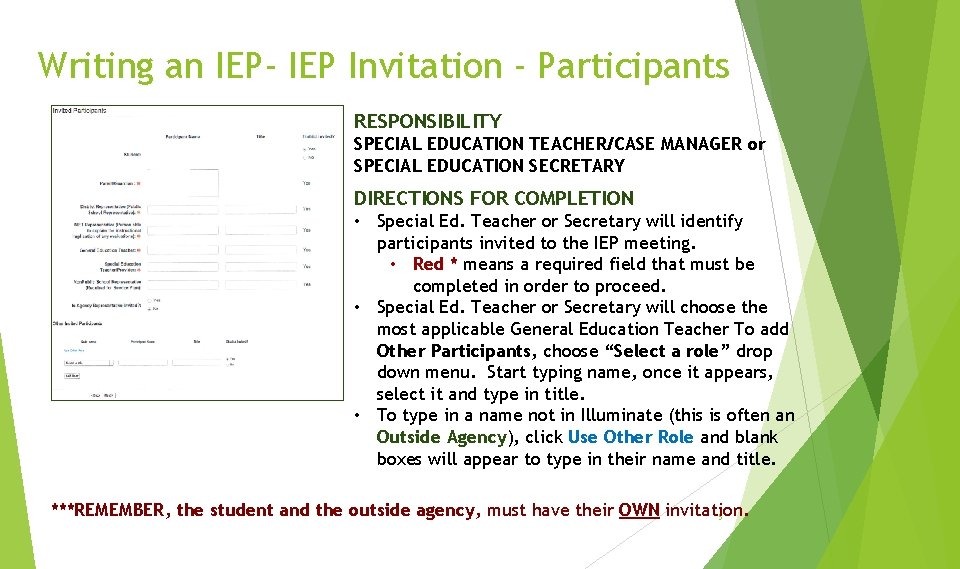 Writing a Transition Plan in Illuminate SPPB13 1