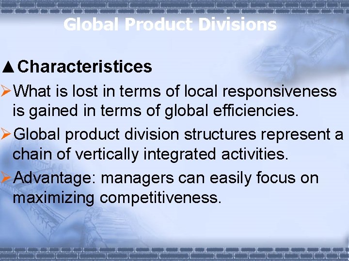 Lecture 6 The Impact of Globalization on The