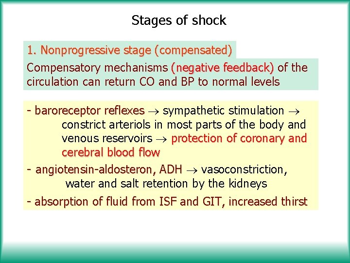 Pathophysiology of circulatory shock M Tatr Clinical features