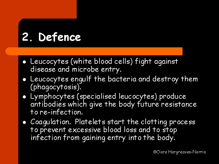 Blood ACCESS HE Human Biology Clare HargreavesNorris Introduction